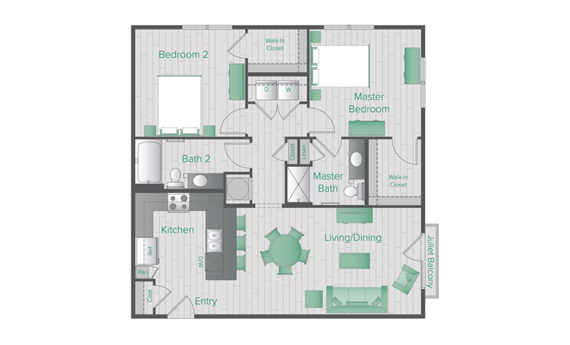 Studio, 1 & 2 bedroom apartments in Raleigh, North Carolina | Midtown Green